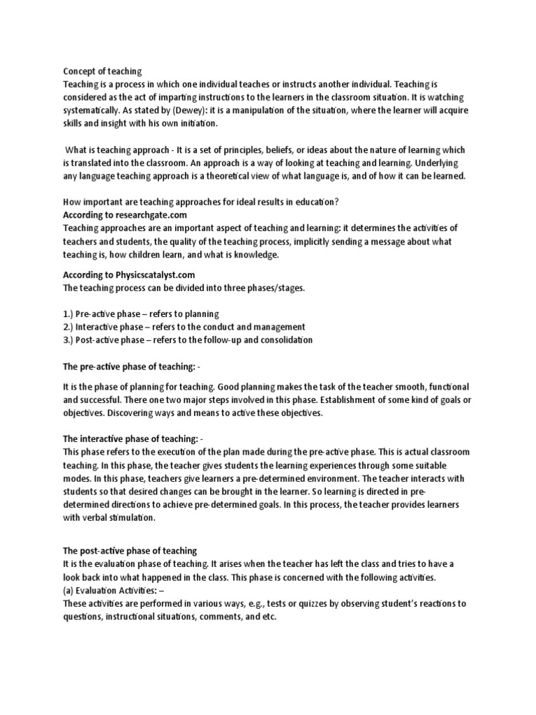 What Is Teaching Approach | PDF | Teaching Method | Learning