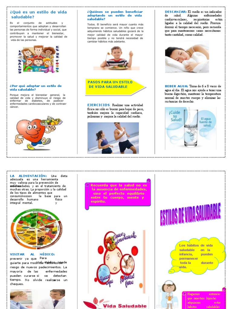 Triptico de Alimentacion Saludable 10 | PDF | Causas de la muerte ...