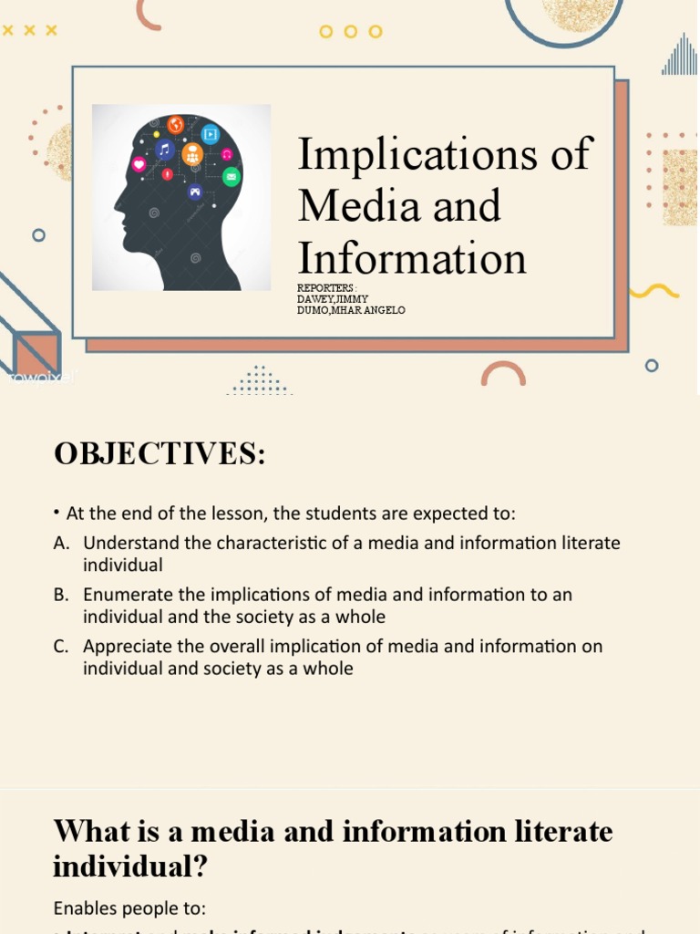 Implications of Media and Information | PDF | Information | Behavior
