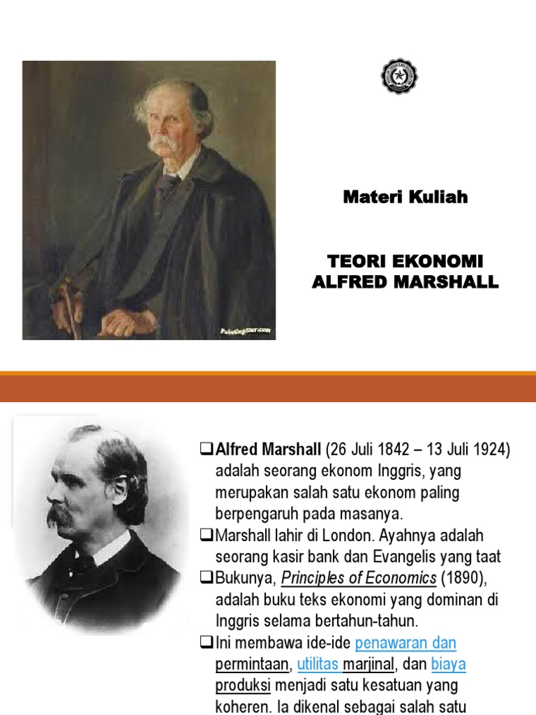 Materi 14 Teori Ekonomi Alfred Marshal | PDF