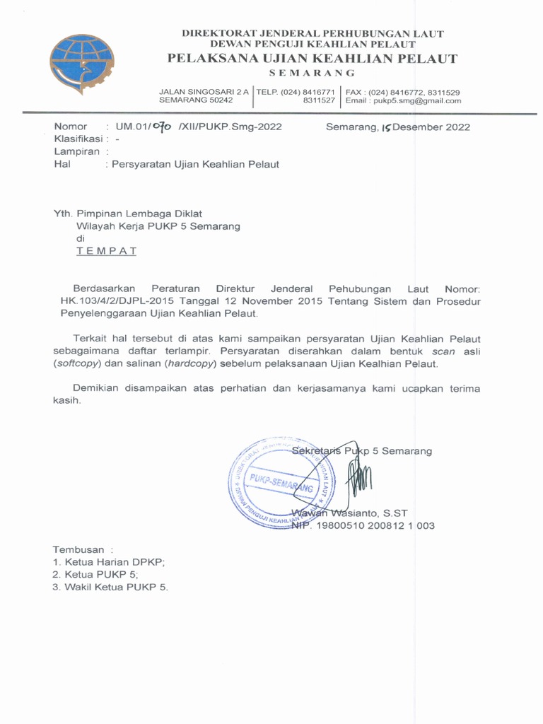 Persyaratan Ukp Tahun 2023 | PDF