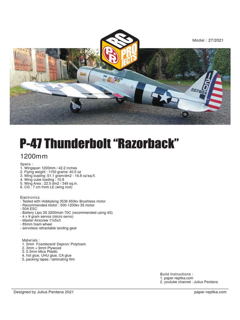 PR P47 Thunderbolt | PDF | Materials | Aviation