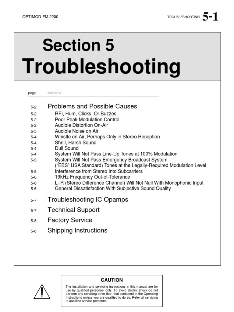 2200 Manual Section 5 | PDF | Frequency Modulation | Distortion