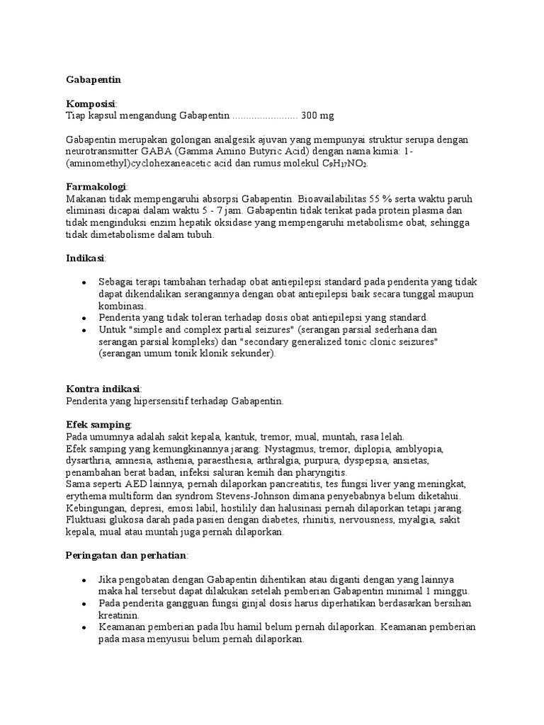 Gabapentin | PDF | Pengembangan Diri | Kesehatan Holistik