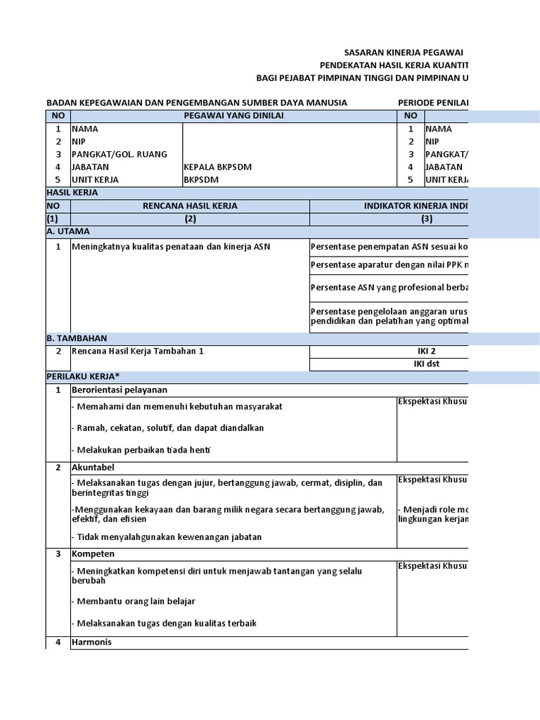 Contoh SKP JPT | PDF | Karier & Perkembangan | Pengembangan Diri