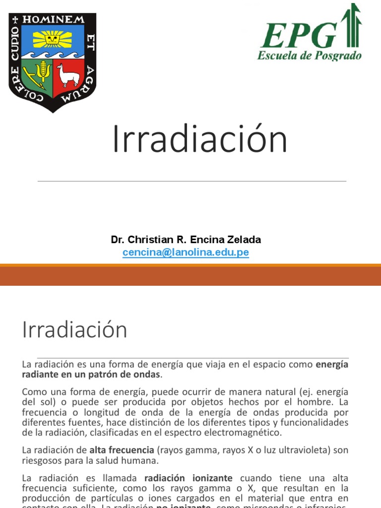 5.1 Irradiación | PDF | Radiación ionizante | Radiación