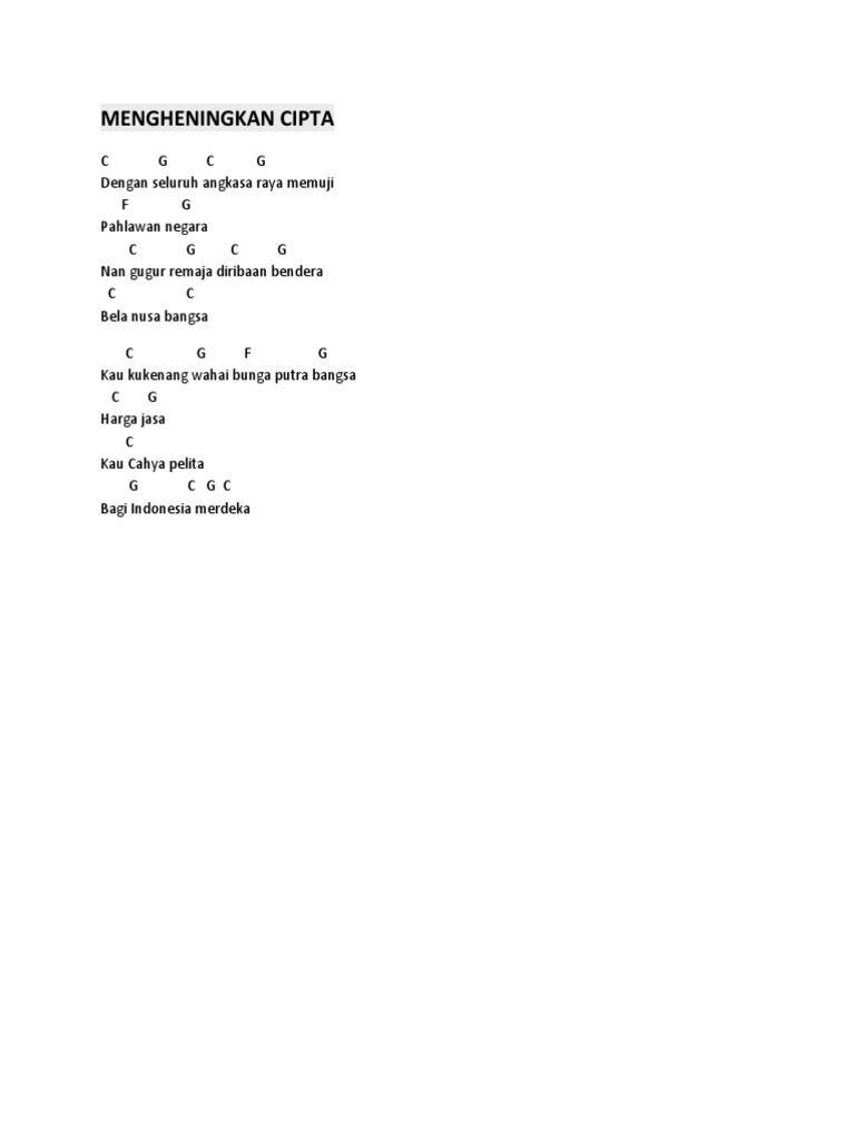 Mengheningkan Cipta | PDF