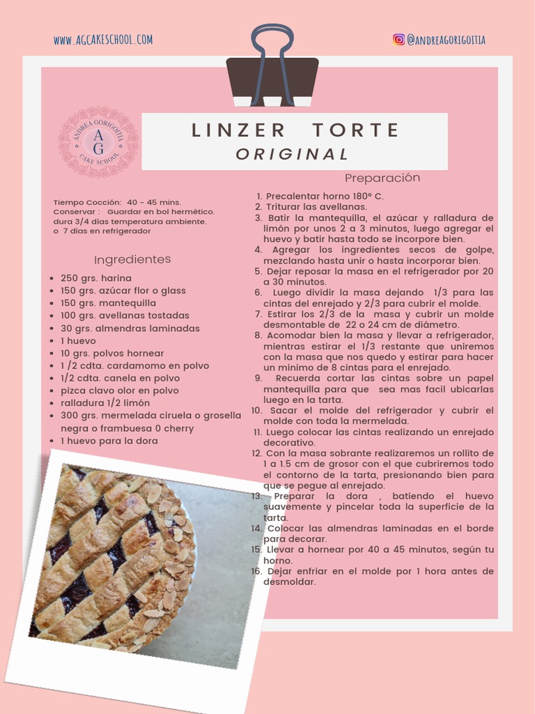 Desafio Linzer Torte Original | PDF | Comida y bebida | Cocina