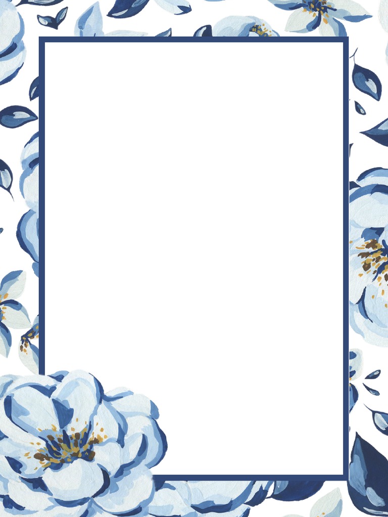 Flower Minimalist Paper Border | PDF