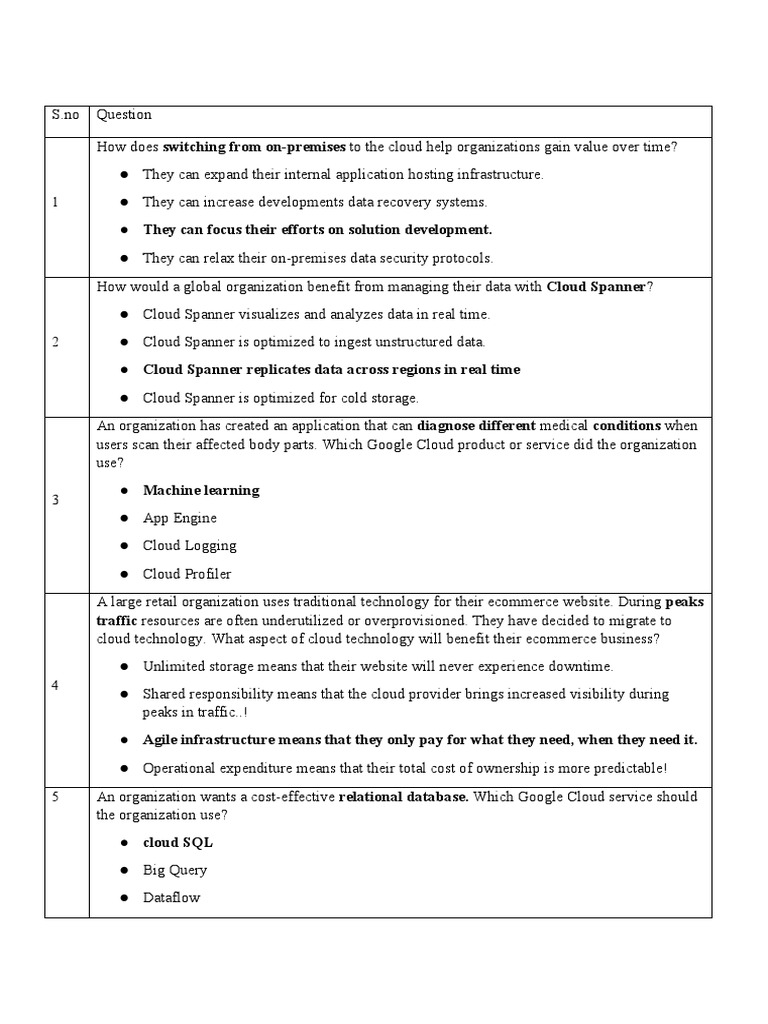 CDL Q&a | PDF | Cloud Computing | Databases