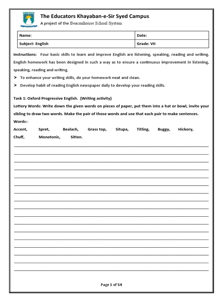 Grade 7 Summer Task Pdf Acid Chemical Reactions