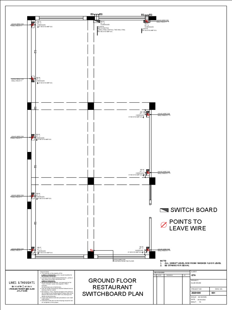 Ground Floor Restaurant Switchboard Plan | PDF | Engineering | Economic ...