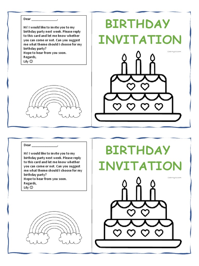 Birthday Party Invitation Template | PDF | Wellness