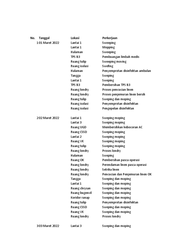 Laporan Cleaning Service | PDF