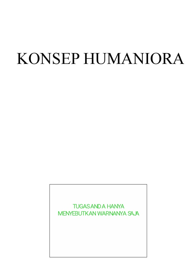 Konsep Humaniora | PDF