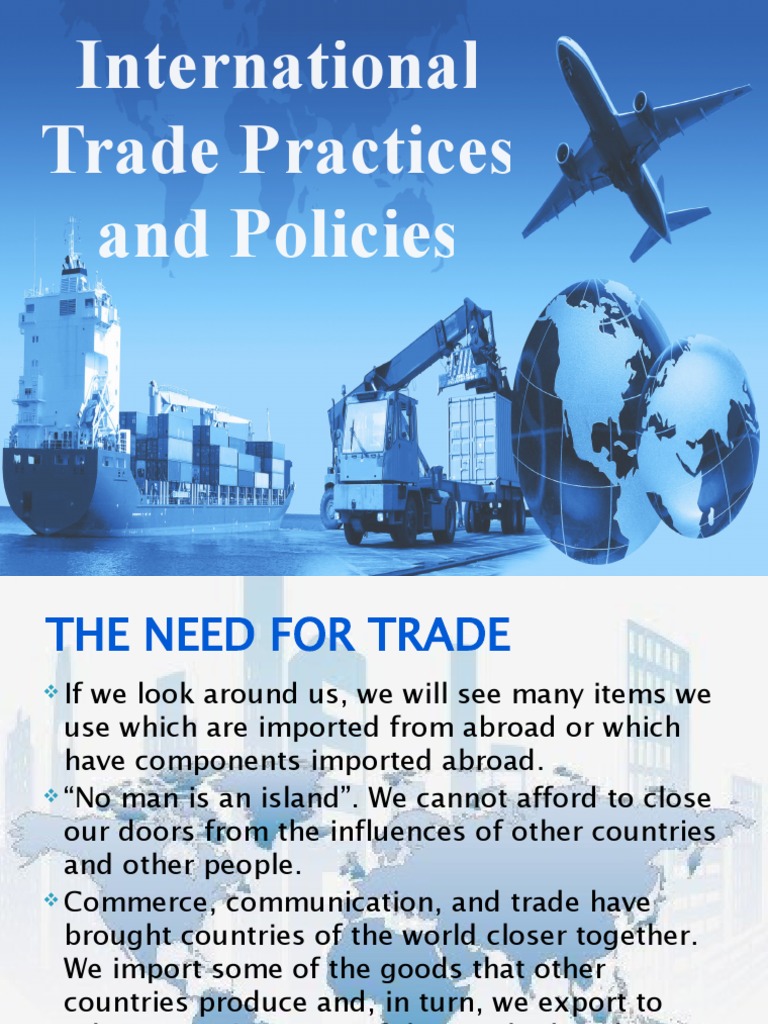 International Trade Practices Overview | PDF | Balance Of Payments | Trade