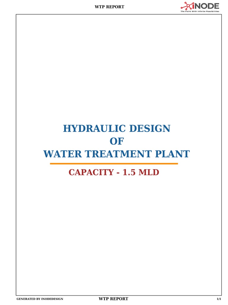 WTP Report - 1.5MLD PDF | PDF | Liquids | Hydraulic Engineering