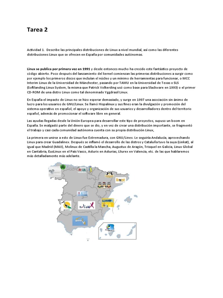 Tarea-2-FAH Ejer 1 | PDF | Distribución de Linux | Software de la aplicacion