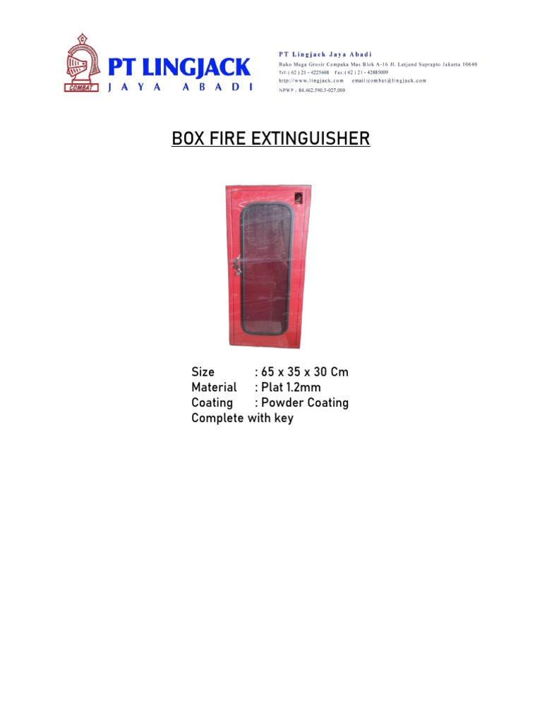 Box Fire Extinguisher-Ptj | PDF