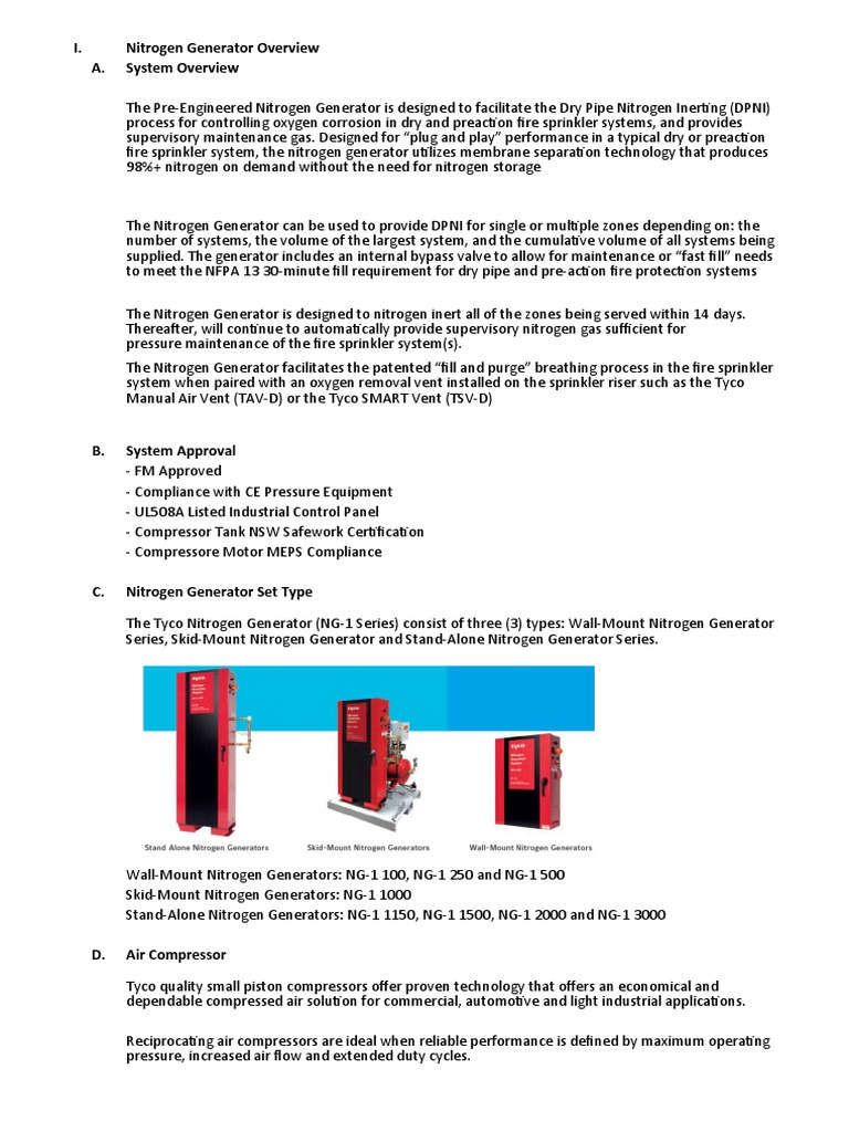 N2 Generator Calculation | PDF | Fire Sprinkler System | Pipe (Fluid ...