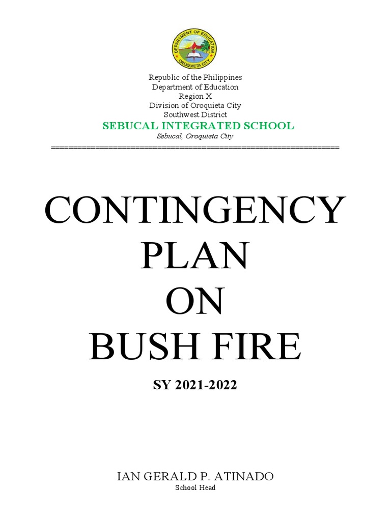 CONTINGENCY PLAN 2022 Sebucal IS | PDF | Emergency Evacuation ...