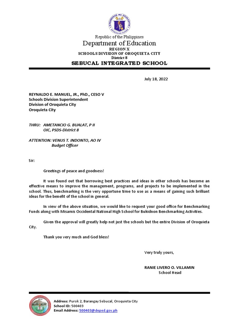 Benchmarking Fund Letter Request | PDF | Social Science