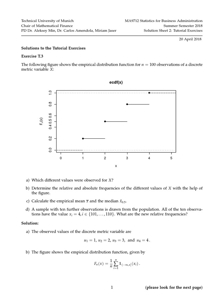 Sheet 02 TL | PDF | Probability Distribution | Mean