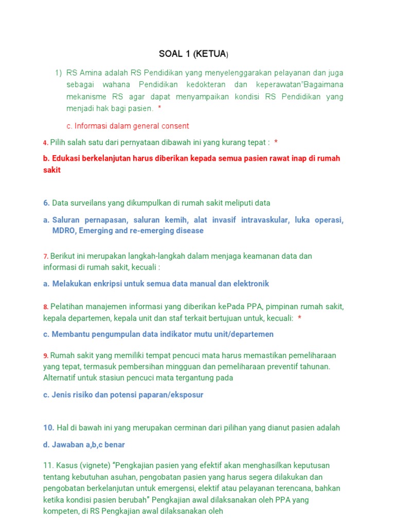 Kumpulan Soal Ukom (Singkat) | PDF
