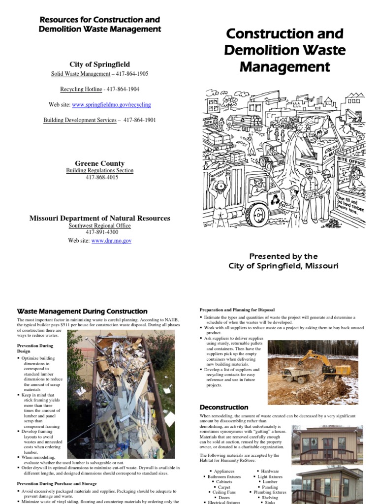 Springfield C&D Waste Management Guide | PDF | Waste Management | Recycling
