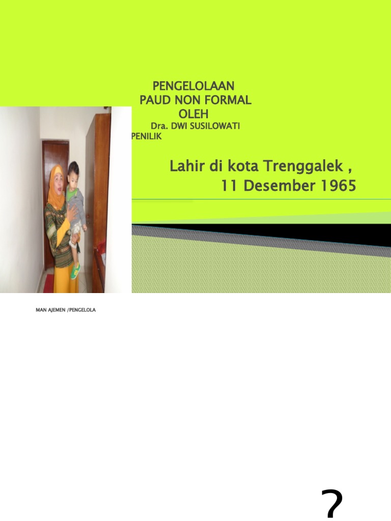 Pengelolaan Paud Non Formal | PDF