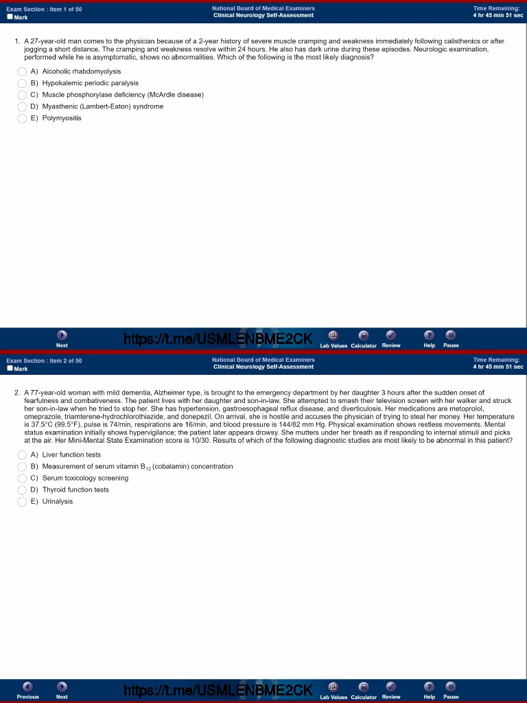 Neuro 4 - Questions | PDF | Neurology | Headache