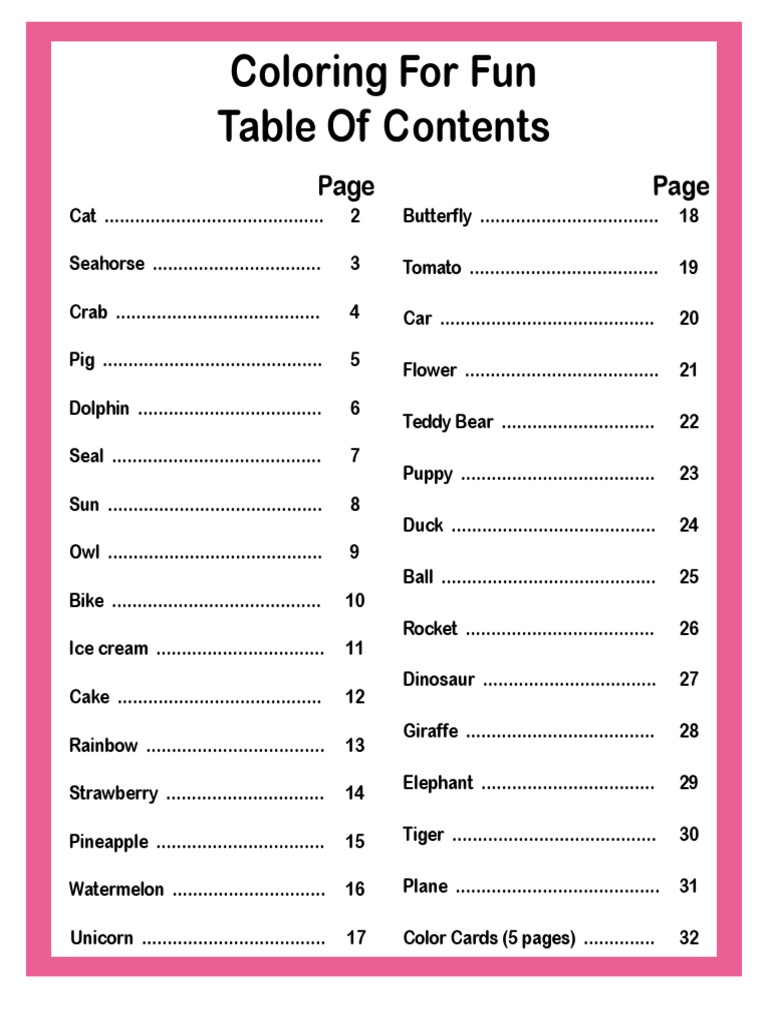 Coloring For Fun | PDF