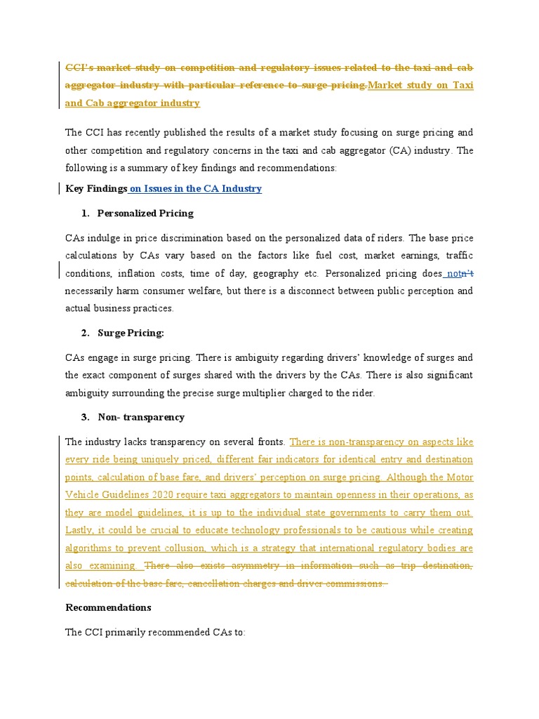 CCI Market Study | PDF | Pricing | Marketing