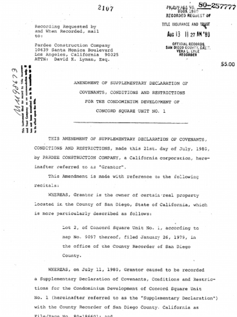 CC&Rs | PDF | Mortgage Law | Condominium