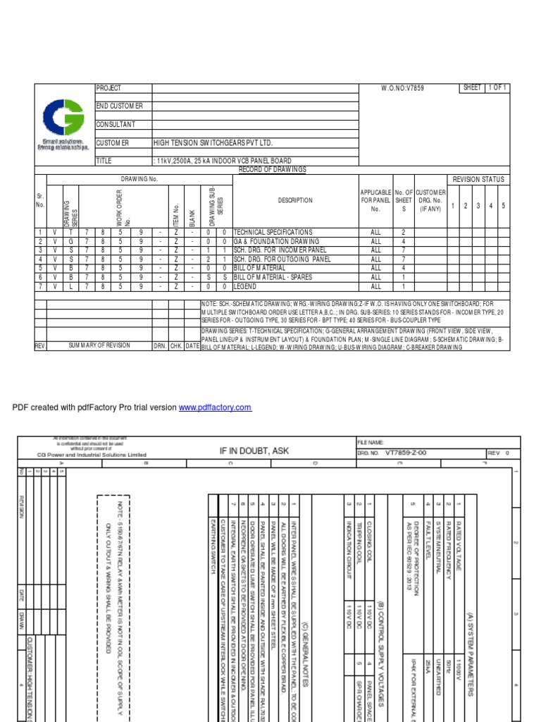 CGL-breaker 11 KV | PDF | Electrical Wiring | Electricity