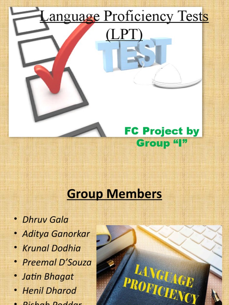 Language Proficiency Tests (LPT) | Download Free PDF | International ...