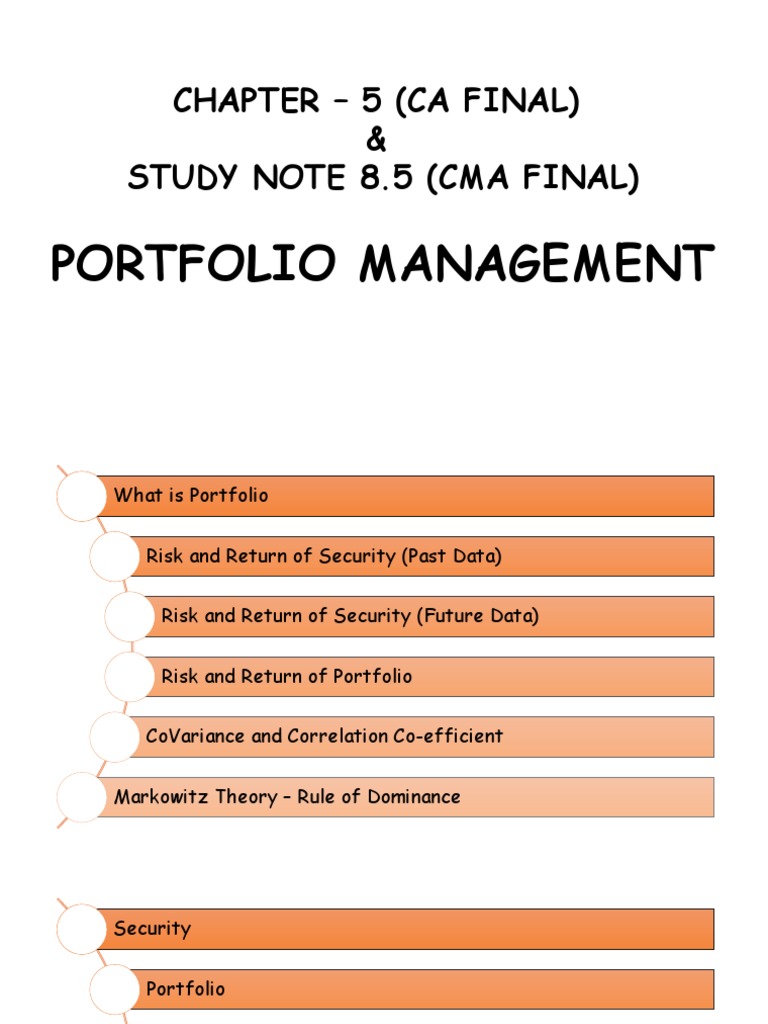 Portfolio Mgmt Marathon With Formulae Pdf Capital Asset Pricing