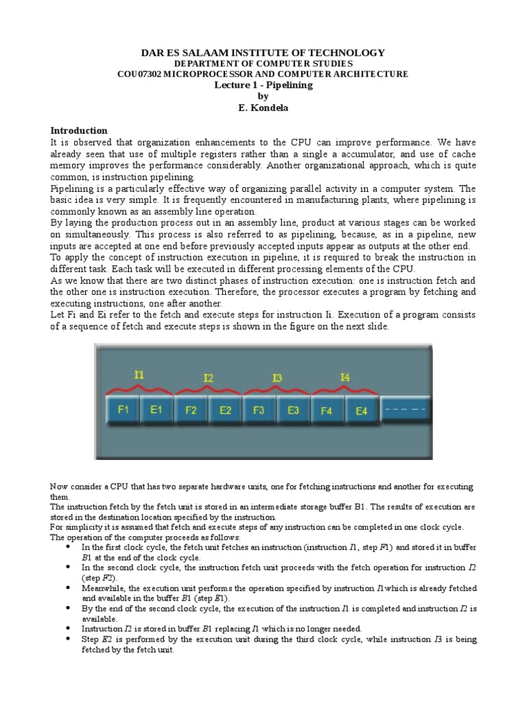 Lecture 7 - PIPELINING | PDF | Central Processing Unit | Cpu Cache Lecture 7 - PIPELINING | PDF | Central Processing Unit | Cpu Cache