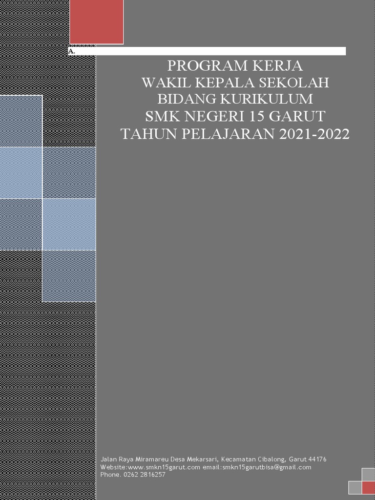 Program Kerja Kurikulum TA 2122 | PDF