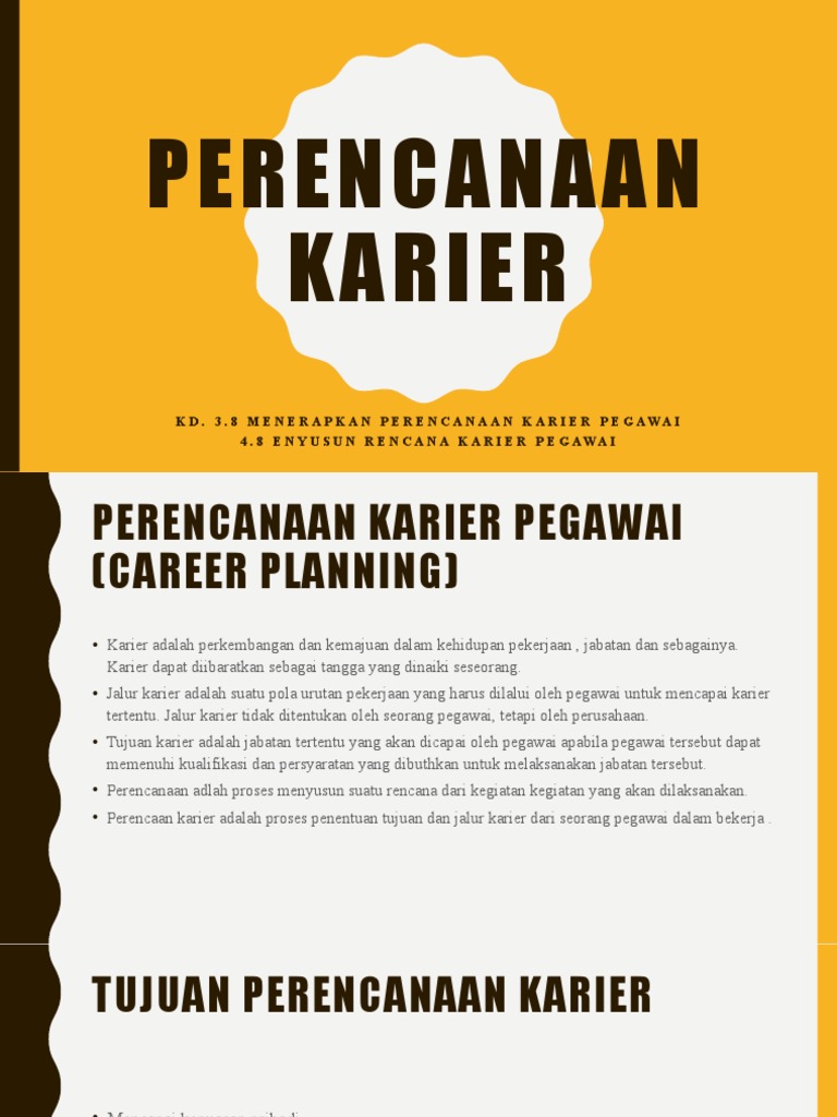 Perencanaan Karier | PDF