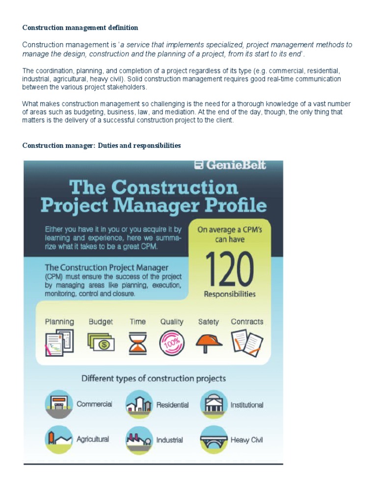 Construction Management 101 | PDF