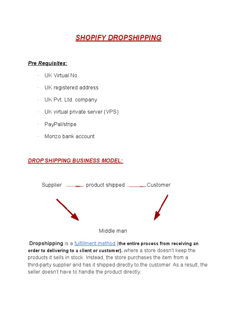 UK Shopify Dropshipping Guide | PDF | Websites | Business