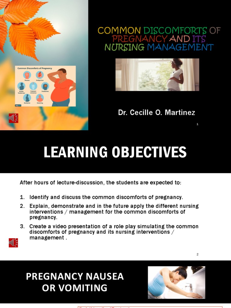 Common Discomforts of Pregnancy and Its Nursing Management - For ...