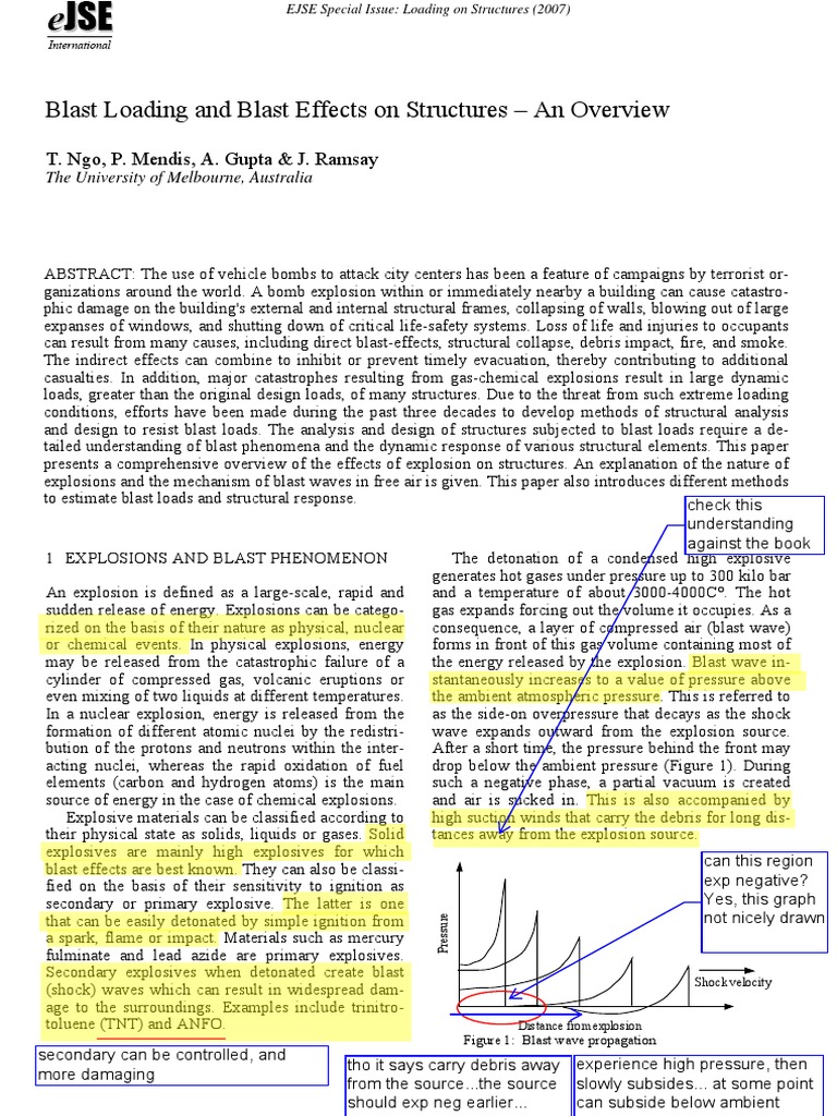 Overview of Blast Effects on Structures | PDF | Strength Of Materials ...