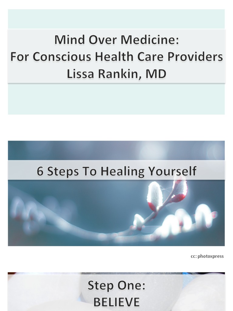 Mind Over Medicine With Lissa Rankin, MD, Slides | PDF