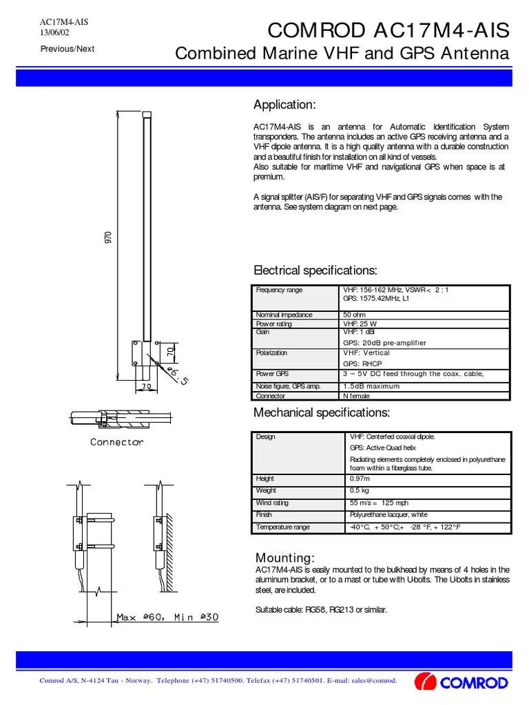 Ac17 Ais Pdf Antenna Radio Coaxial Cable