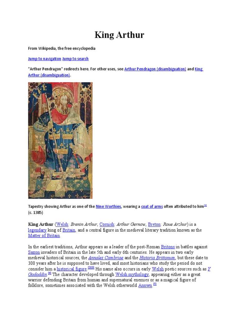 The Legendary King Arthur: A Central Figure in Medieval British ...