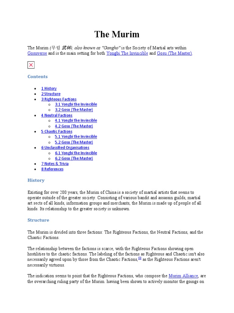 The Murim | PDF | Religion & Spirituality