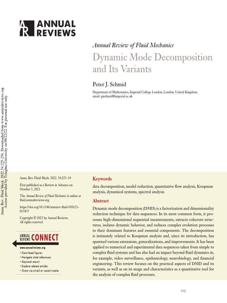 2022-Dynamic Mode Decomposition and Its Variants | PDF | Matrix ...
