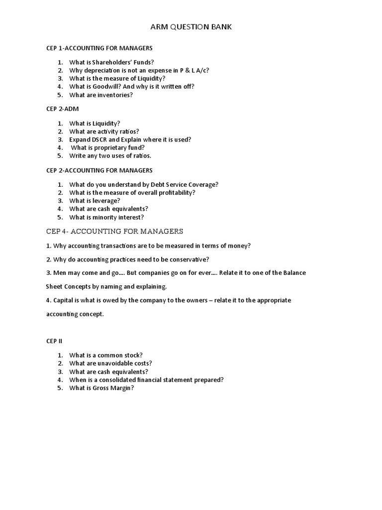 AFM Q-Bank | PDF | Debits And Credits | Expense